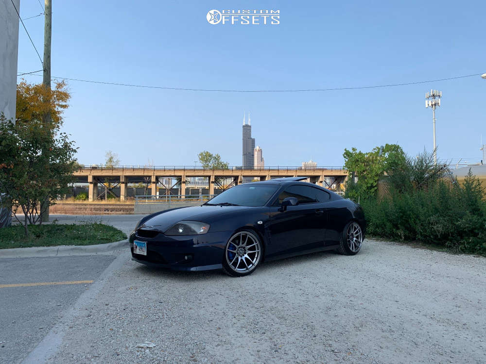 2006 Hyundai Tiburon with 18x9 30 JNC Jnc030 and 215/40R18 Achilles Atr ...