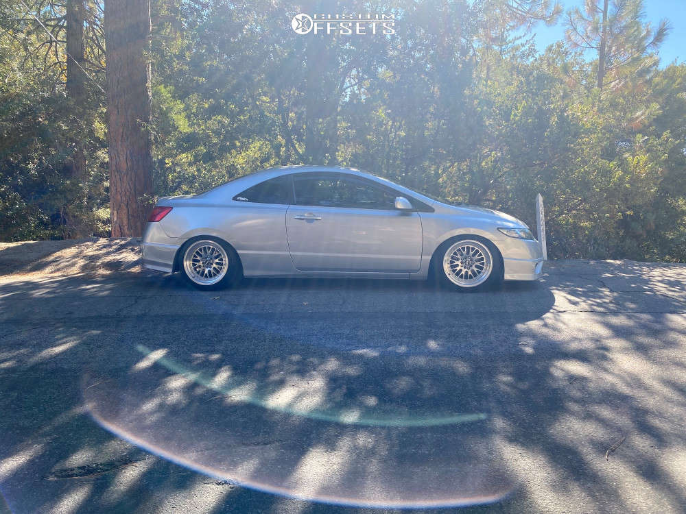 2007 Honda Civic with 17x9 15 STR 520 and 215/45R17 Falken Ziex Ze-912 ...