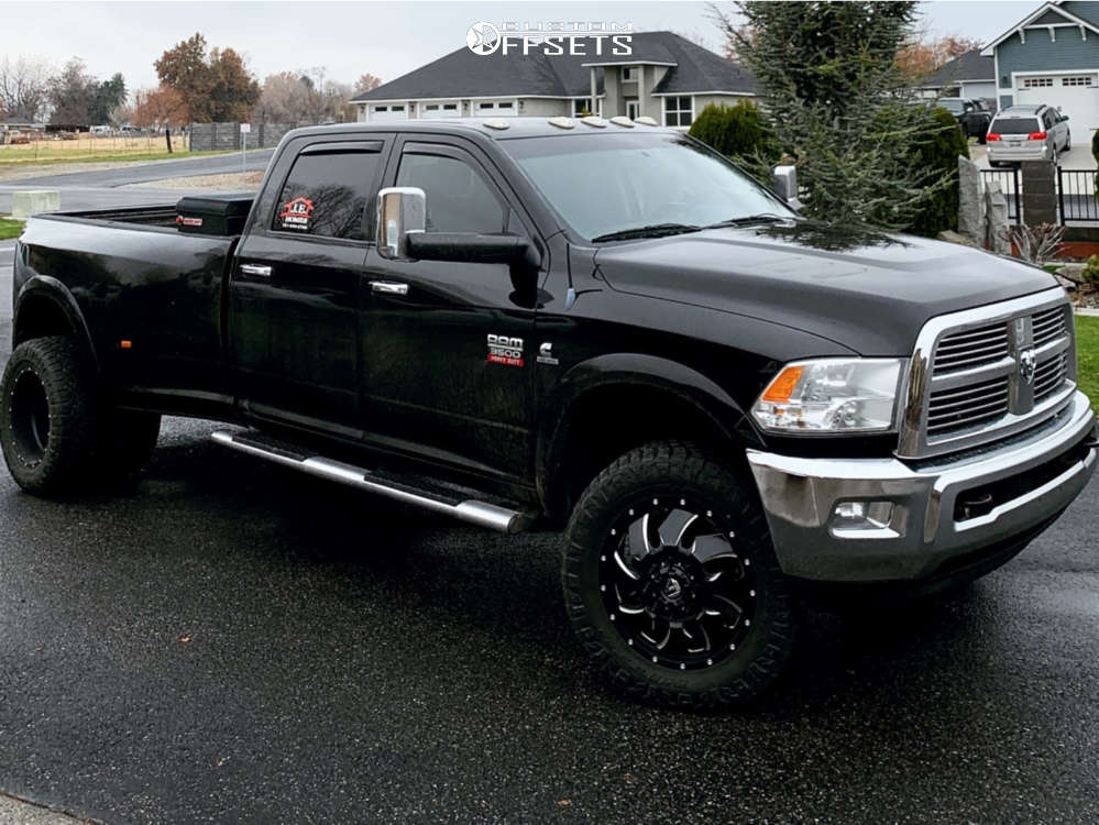 2012 Ram 3500 with 20x9 1 Fuel Cleaver and 33/12.5R20 Nitto Ridge ...