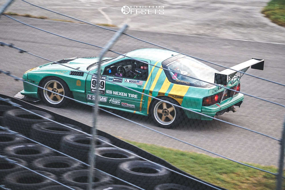 1987 Mazda RX-7 with 17x8.5 30 Rays Engineering MS01 and 225/45R17 ...