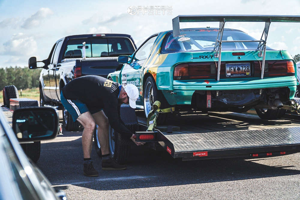 1987 Mazda RX-7 with 17x8.5 30 Rays Engineering MS01 and 225/45R17 ...