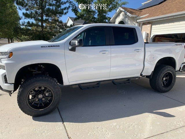 2021 Chevrolet Silverado 1500 with 20x12 -44 Hostile Rage and 35/12 ...