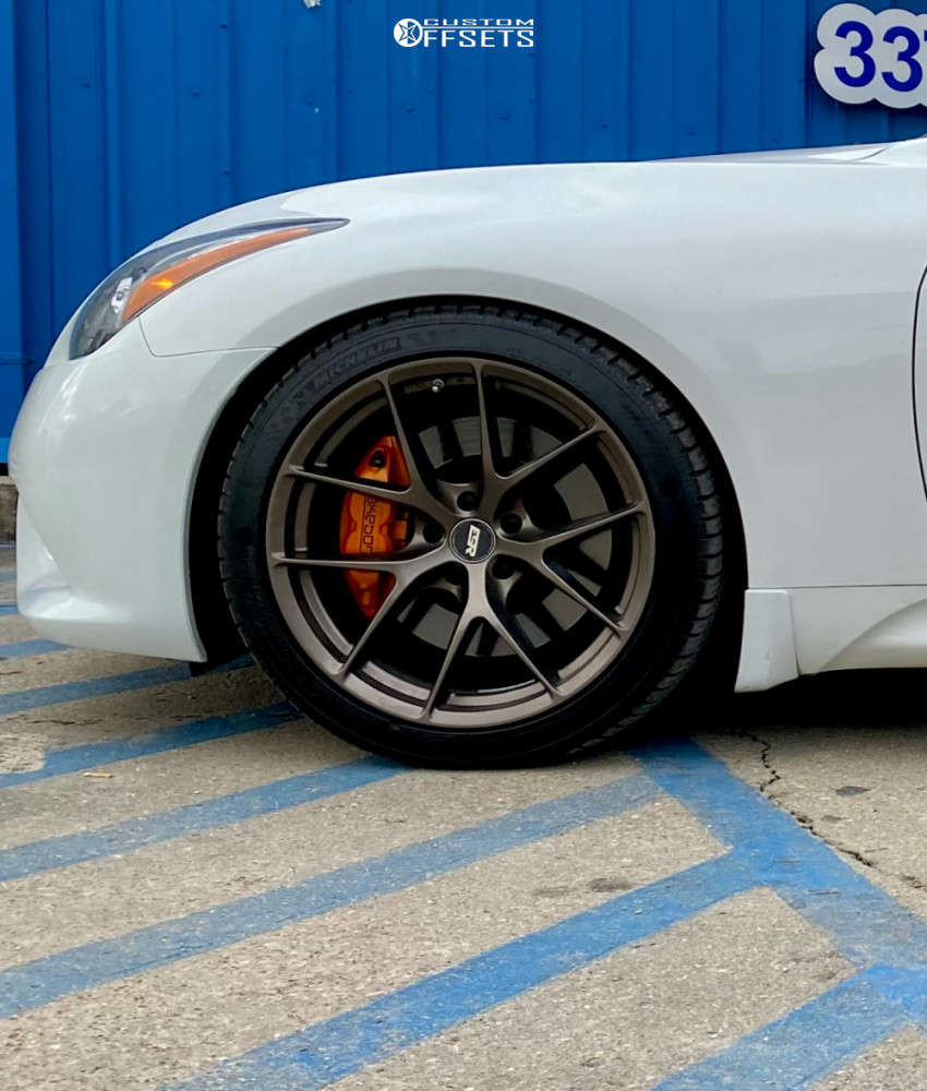 2013 INFINITI G37 with 19x9.5 22 ESR Rf2 and 255/40R19 Michelin Pilot ...