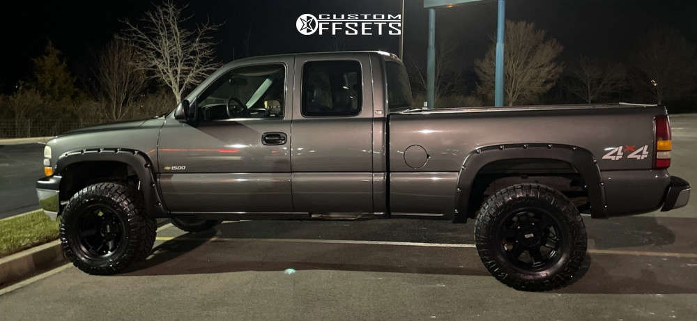 2002 Chevrolet Silverado 1500 with 17x10 -44 Black Rhino Raze and 33/12 ...