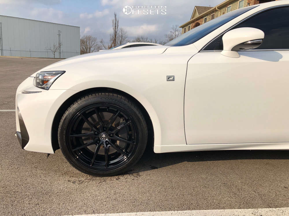 2018 Lexus IS300 with 18x8 35 Konig Oversteer and 225/45R18 Continental ...