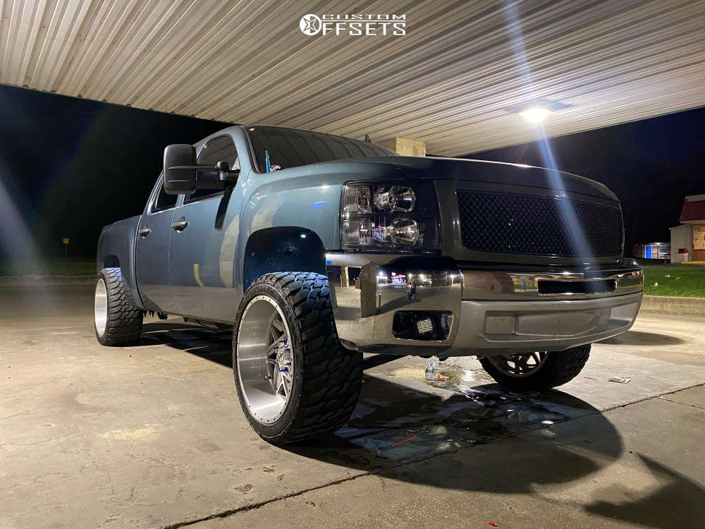 2012 Chevrolet Silverado 1500 with 22x12 -44 XF Forged Xfx-304 and 33/12.5R22 Atlas Priva Mt and ...