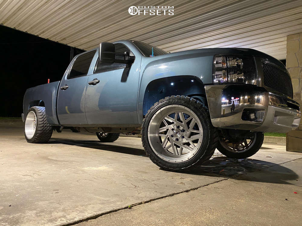 2012 Chevrolet Silverado 1500 with 22x12 -44 XF Forged Xfx-304 and 33/ ...