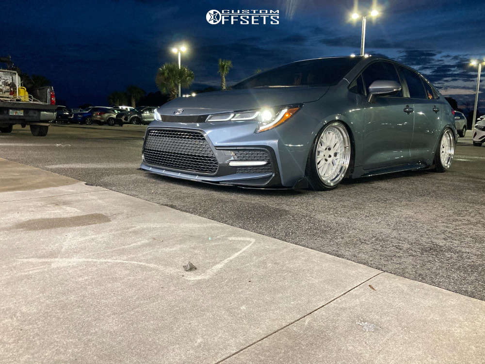 2020 Toyota Corolla with 18x9.5 35 ESR Sr01 and 225/35R18 Federal SS595 ...