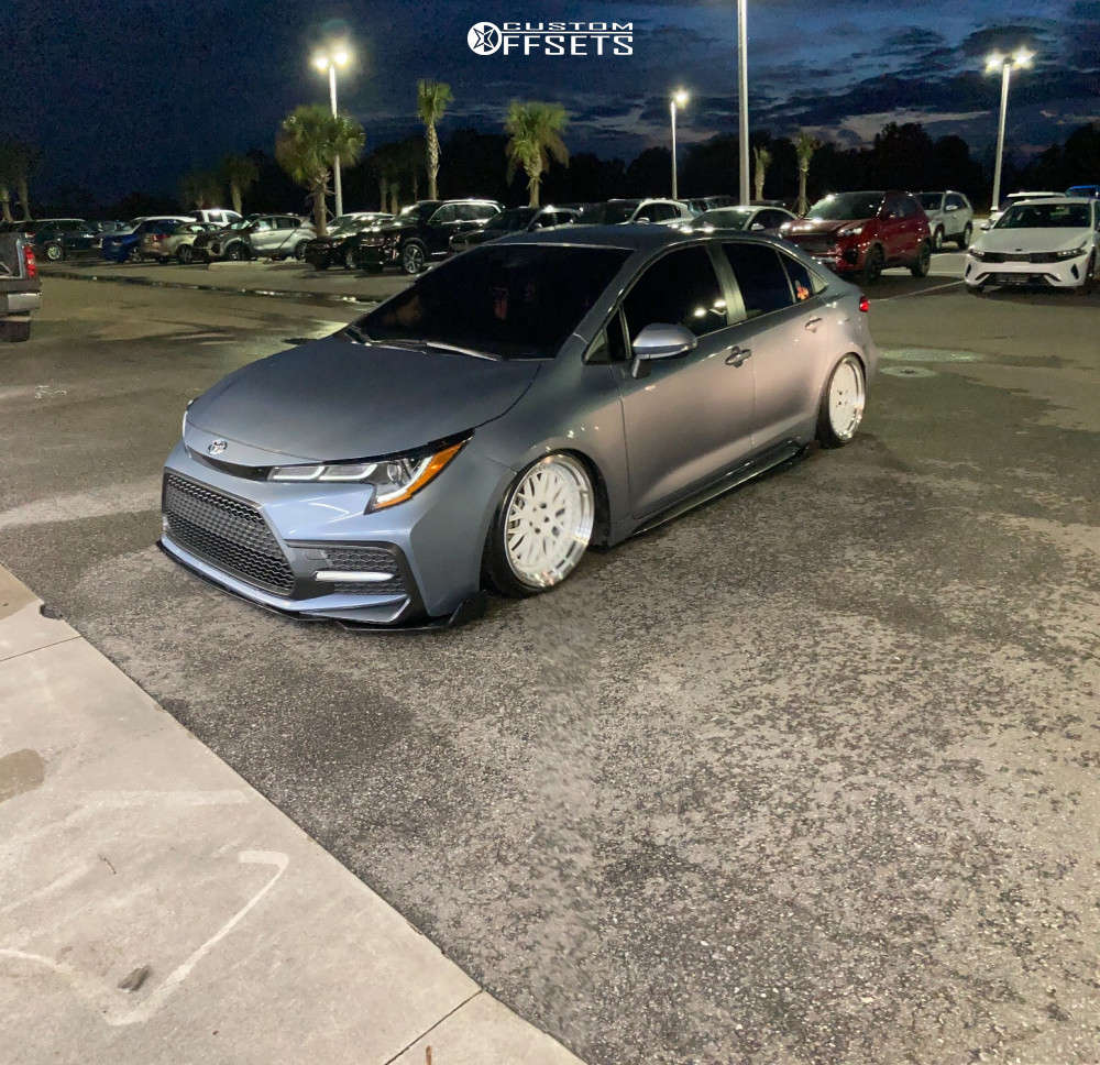 2020 Toyota Corolla with 18x9.5 35 ESR Sr01 and 225/35R18 Federal SS595 ...
