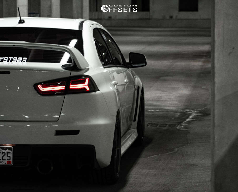 2014 Mitsubishi Lancer with 18x9.5 25 Konig Hypergram and 245/40R18 ...