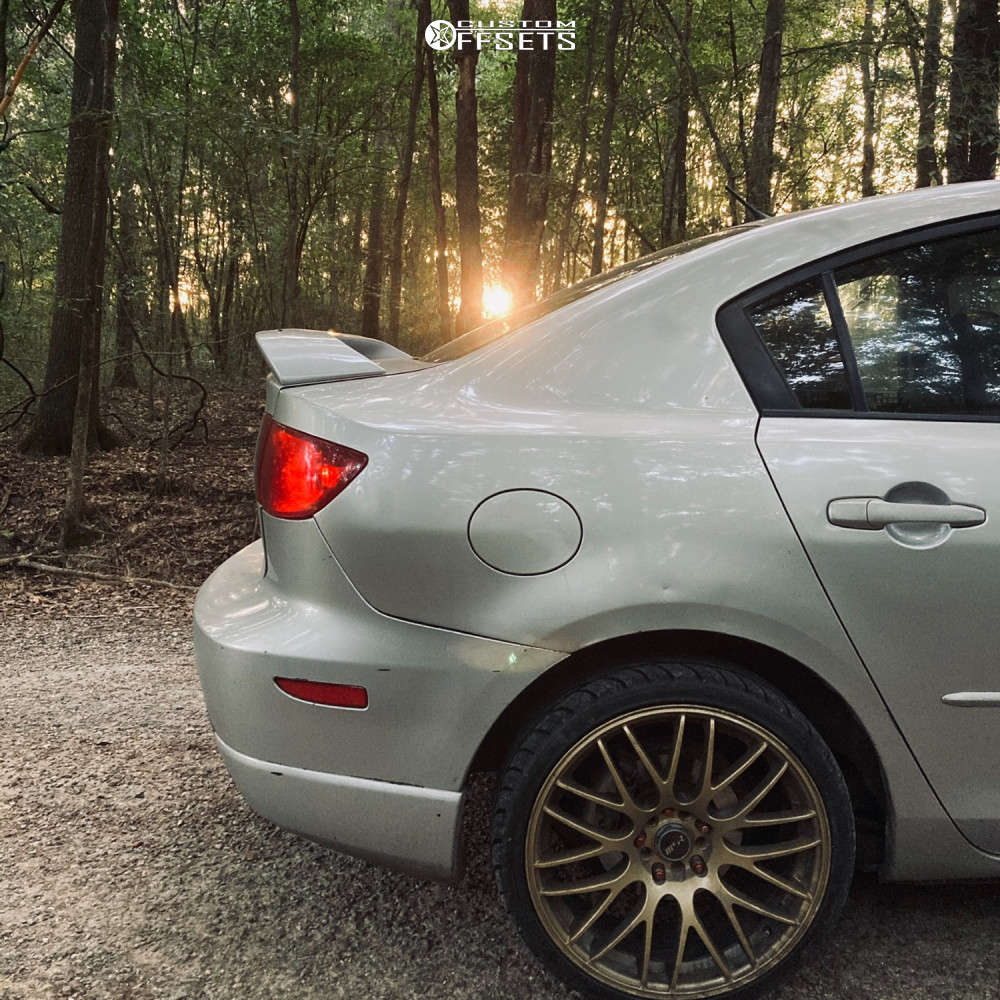 2007 Mazda 3 with 18x8 35 MSR 045 and 215/30R18 Cooper Zeon Zpt and ...
