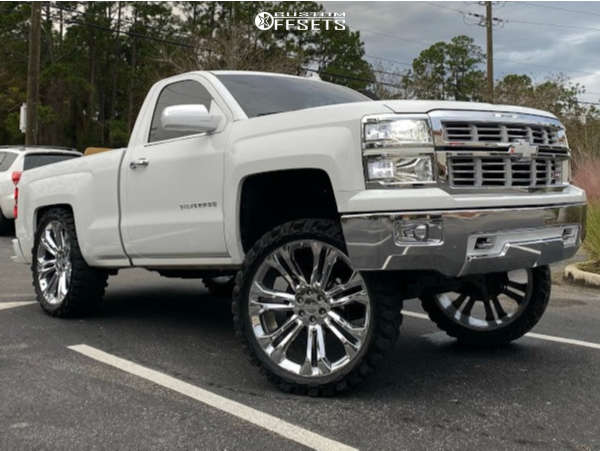 2015 Chevrolet Silverado 1500 with 26x10 25 Eclipse Replica 298 and 37/ ...