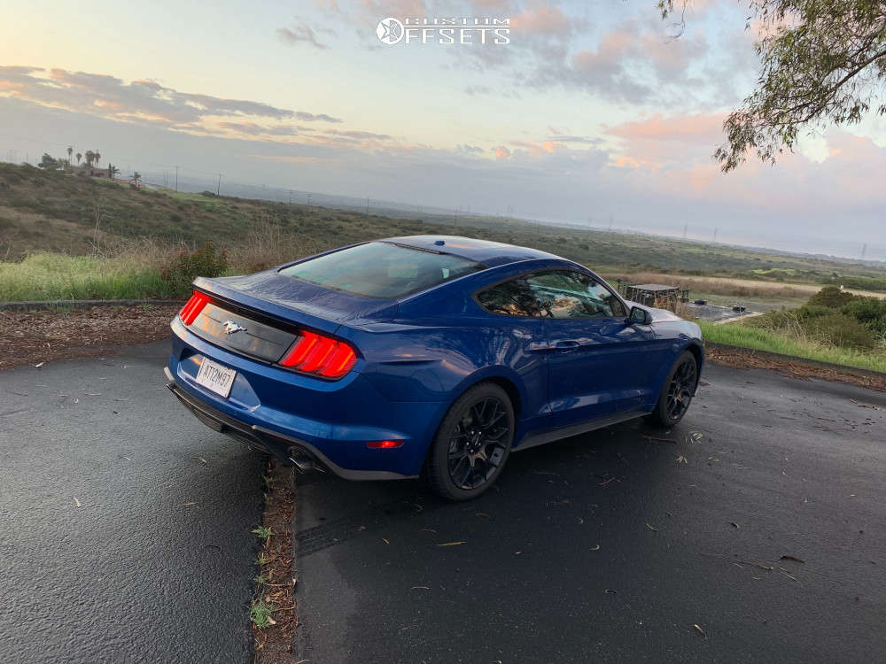 2018 Ford Mustang with 19x9.5 22 ESR Cs15 and 265/40R19 Uniroyal ...