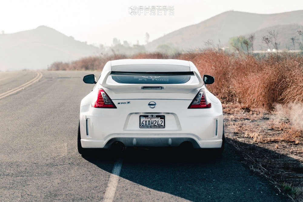 2012 Nissan 370Z with 18x10.5 20 Volk Te37 and 255/35R18 Federal SS595 ...