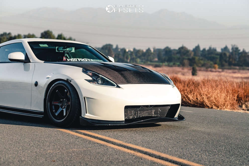 2012 Nissan 370Z with 18x10.5 20 Volk Te37 and 255/35R18 Federal SS595 ...