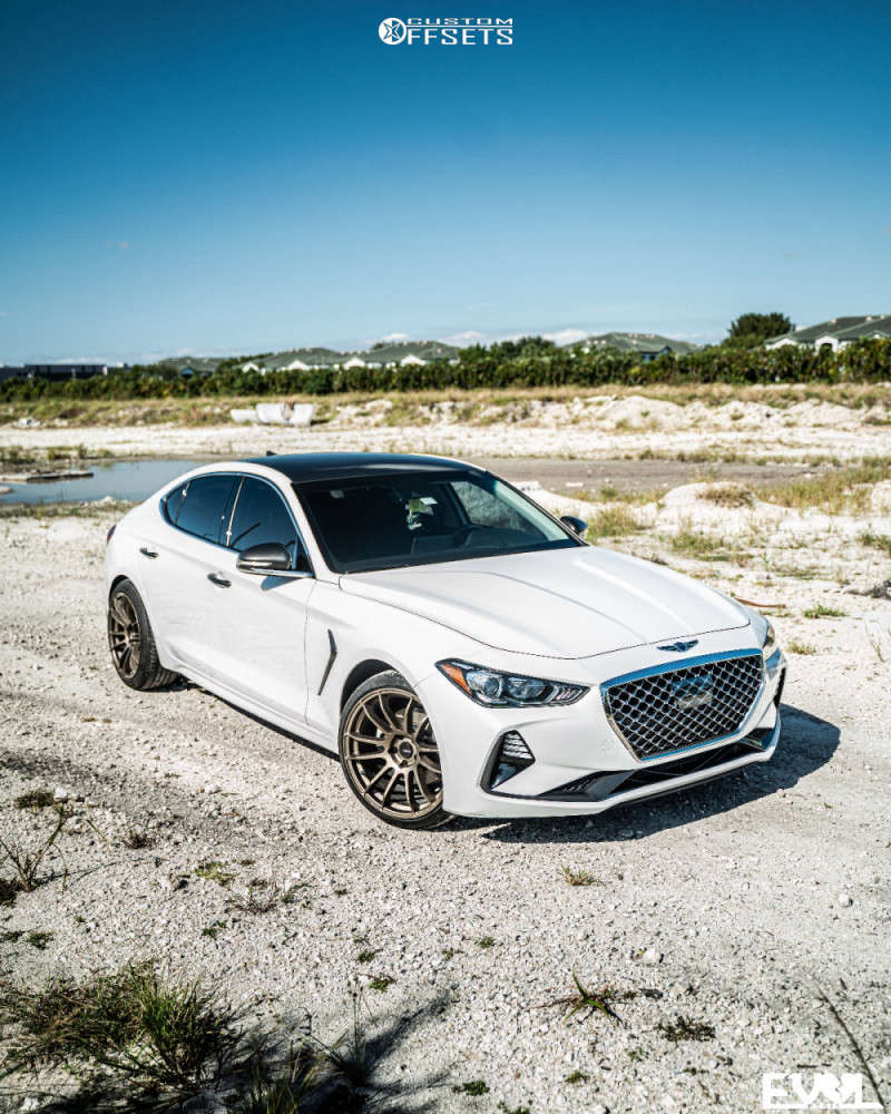 2020 Genesis G70 with 19x9.5 22 AVID1 AV20 and 235/35R19 Cosmo Mucho ...