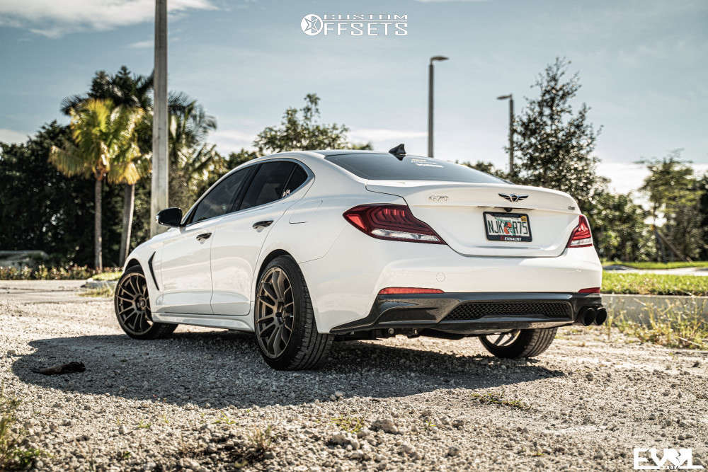 2020 Genesis G70 with 19x9.5 22 AVID1 AV20 and 235/35R19 Cosmo Mucho ...