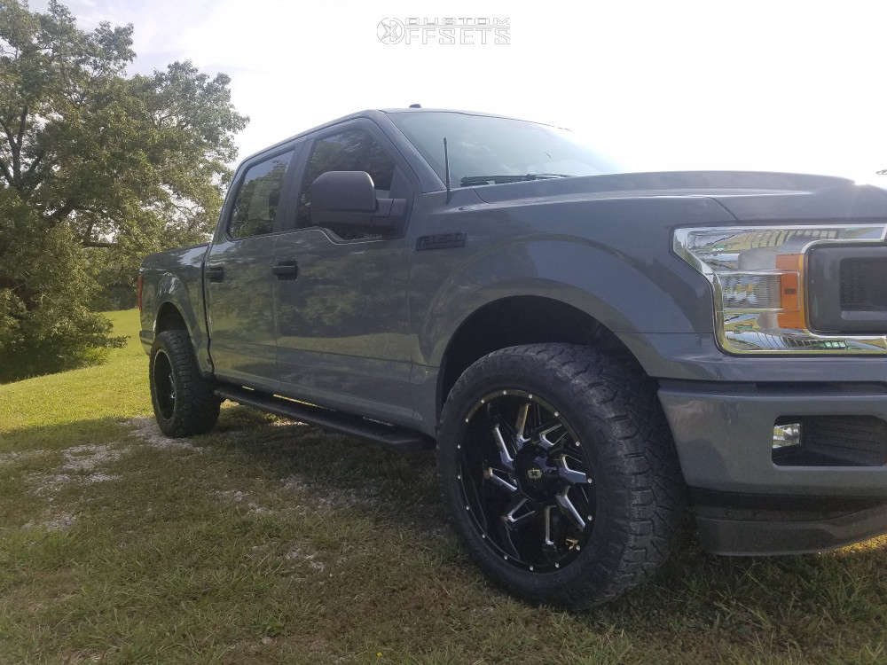 2019 Ford F-150 with 20x10 -25 Vision Spyder and 275/55R20 Nitto Ridge ...