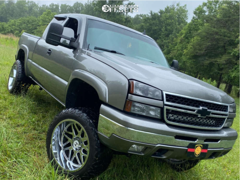 2006 Chevrolet Silverado 1500 with 22x12 -44 Hostile Sprocket and 35/12 ...