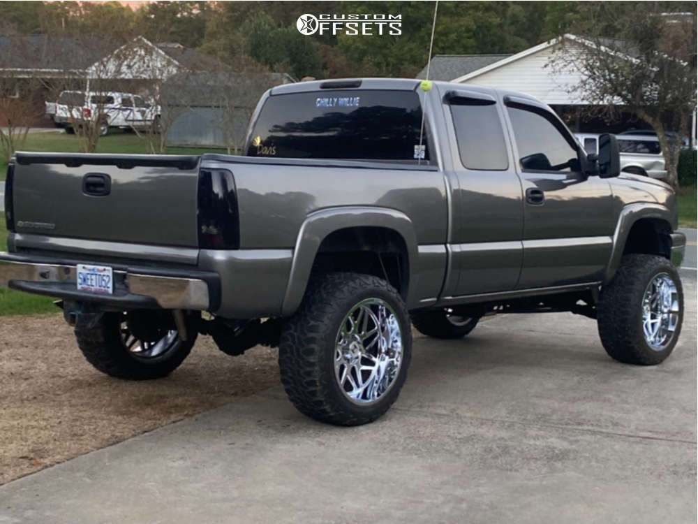 2006 Chevrolet Silverado 1500 with 22x12 -44 Hostile Sprocket and 35/12 ...