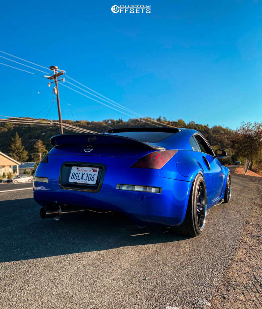 2008 Nissan 350Z with 19x9.5 22 Aodhan Ds02 and 225/35R19 Federal 595 ...