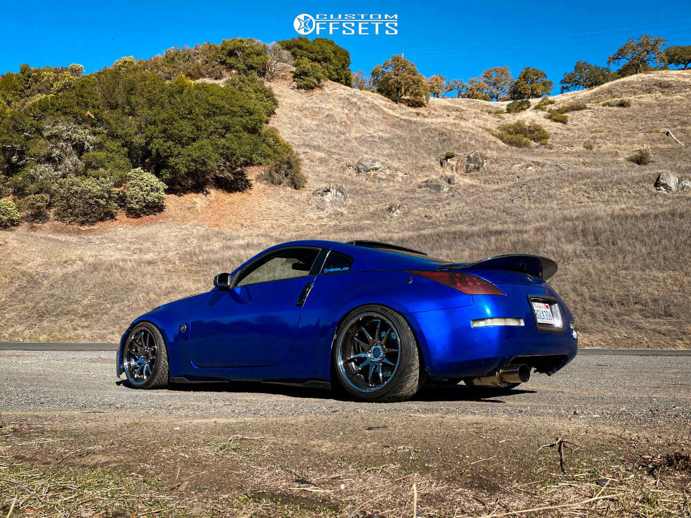2008 Nissan 350Z with 19x9.5 22 Aodhan Ds02 and 225/35R19 Federal 595 ...