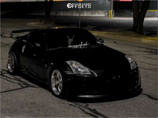 2008 Nissan 350Z with 18x10 0 Work VS KF and 225/40R18 Federal All ...