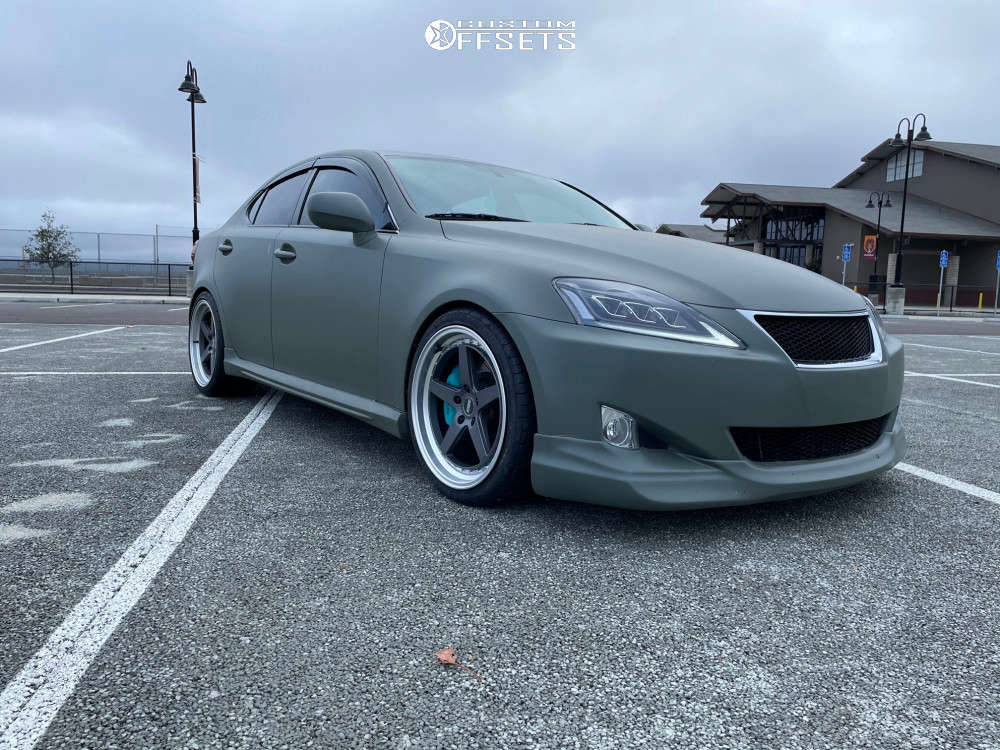 2006 Lexus IS350 with 19x8.5 30 ESR Cs5 and 235/35R19 Federal SS595 and ...