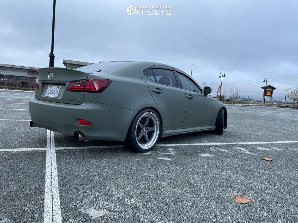 2006 Lexus IS350 with 19x8.5 30 ESR Cs5 and 235/35R19 Federal SS595 and ...