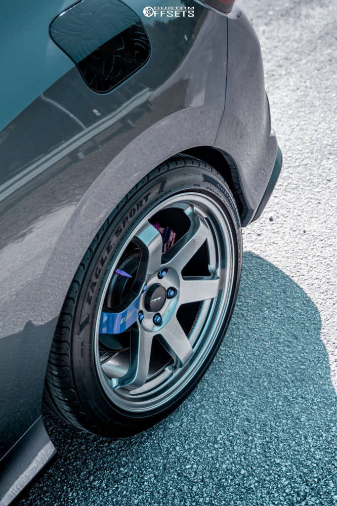 2020 Honda Civic with 18x8.5 35 AVID1 AV6 and 235/40R18 Goodyear Eagle ...