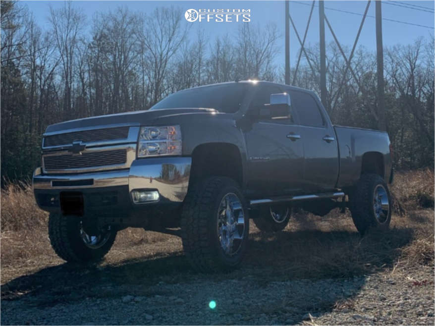 2007 Chevrolet Silverado 2500 HD with 22x12 -51 Vision Spyder and 37/13 ...