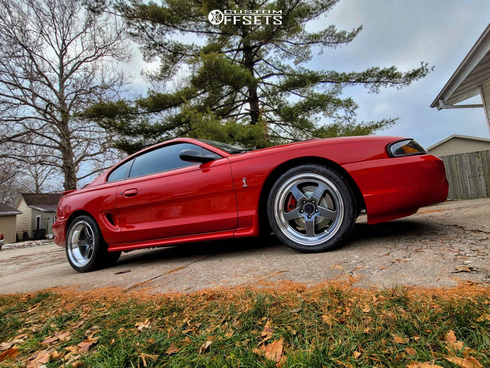 1997 Ford Mustang with 18x9 25 Cosmis Racing Xt-005r and 265/35R18 ...