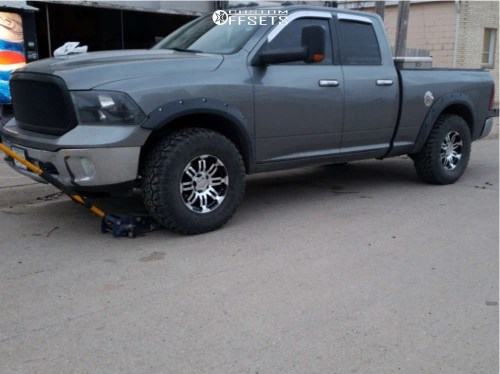 2013 Ram 1500 with 17x8.5 18 Vision Warrior and 35/12.5R17 Kanati Trail ...