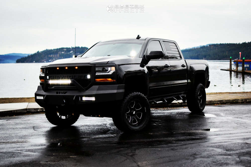 2017 Chevrolet Silverado 1500 with 20x12 -44 LRG 119 and 33/12.5R20 ...