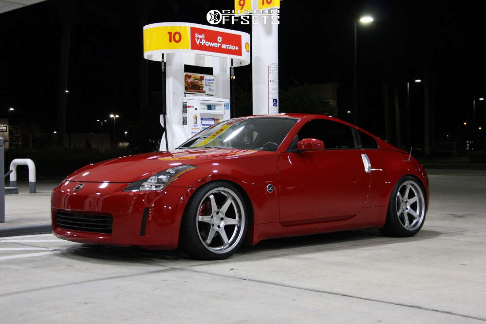 2004 Nissan 350Z with 19x9.5 22 ESR Sr07 and 245/35R19 Nitto Motivo and ...