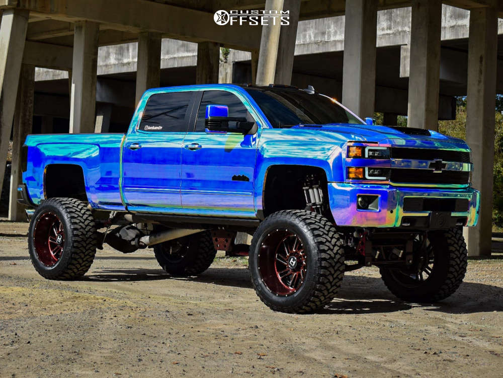 2015 Chevrolet Silverado 2500 HD with 24x14 -76 Hostile Stryker and 40/ ...