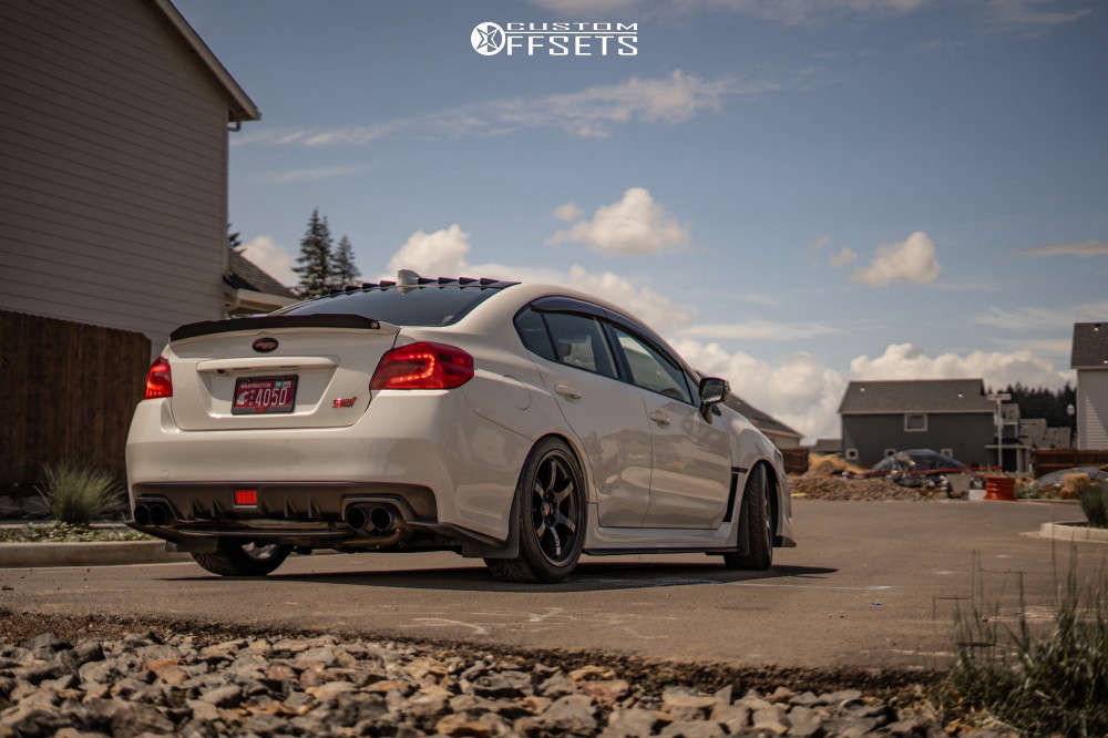 2017 Subaru WRX STI with 18x9.5 38 Gram Lights 57dr and 245/40R18 ...
