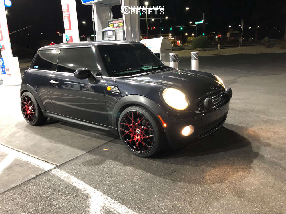 2009 Mini Cooper with 18x8 38 Spec-1 Sp-52 and 215/40R18 Nitto Neo Gen ...