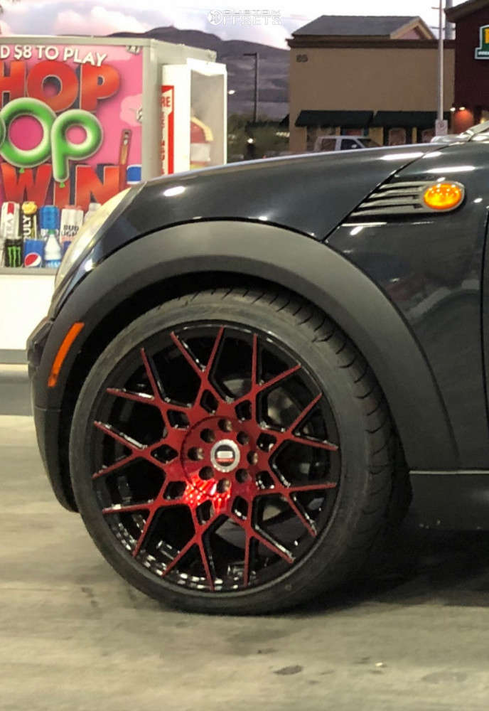 2009 Mini Cooper with 18x8 38 Spec-1 Sp-52 and 215/40R18 Nitto Neo Gen ...