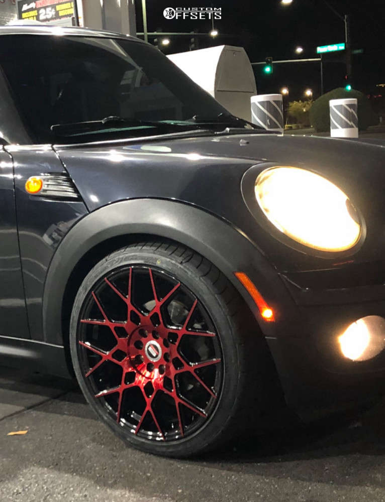 2009 Mini Cooper with 18x8 38 Spec-1 Sp-52 and 215/40R18 Nitto Neo Gen ...