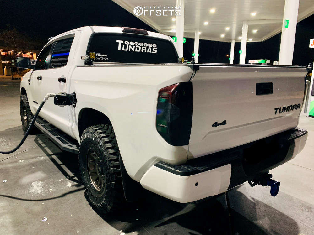 2016 Toyota Tundra with 17x8.5 -6 Icon Alloys Compression and 35/12 ...