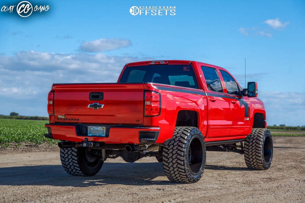2017 Chevrolet Silverado 1500 with 22x14 -76 Hostile Jigsaw and 375/45R22 Nitto Trail Grappler ...