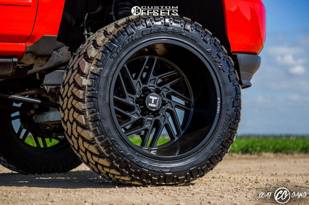 2017 Chevrolet Silverado 1500 with 22x14 -76 Hostile Jigsaw and 375/45R22 Nitto Trail Grappler ...