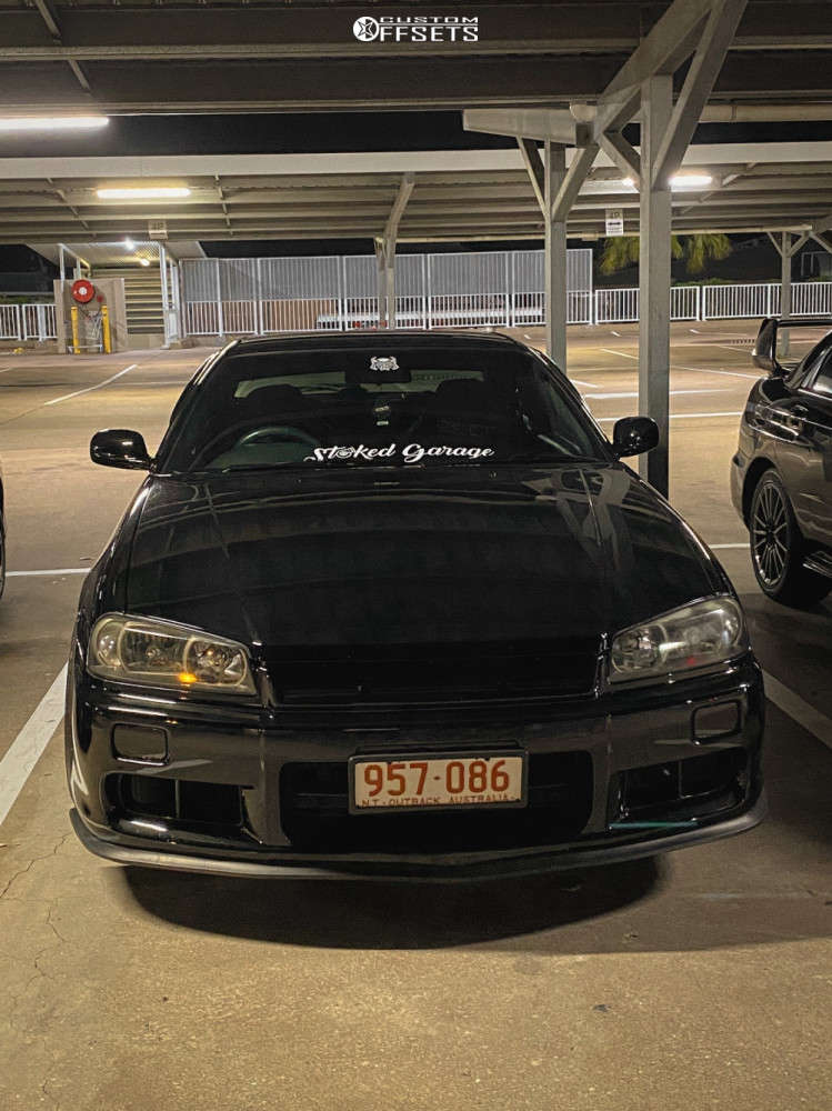 1998 Nissan Skyline R34 with 18x9.5 15 Enkei Rpf1 and 245/40R18 ...