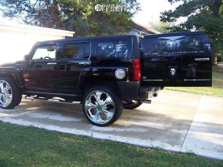 2007 Hummer H3 with 26x9 0 DUB Flex and 26/9.5R26 Lionhart All Season ...