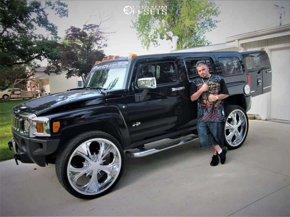2007 Hummer H3 with 26x9 0 DUB Flex and 26/9.5R26 Lionhart All Season ...