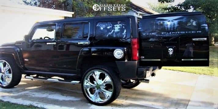 2007 Hummer H3 with 26x9 0 DUB Flex and 26/9.5R26 Lionhart All Season ...