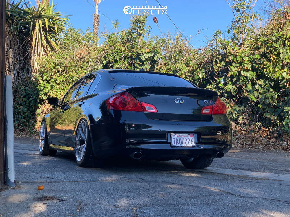 2013 INFINITI G37 with 19x9.5 22 ESR Rf2 and 255/35R19 Federal 595 Rs ...