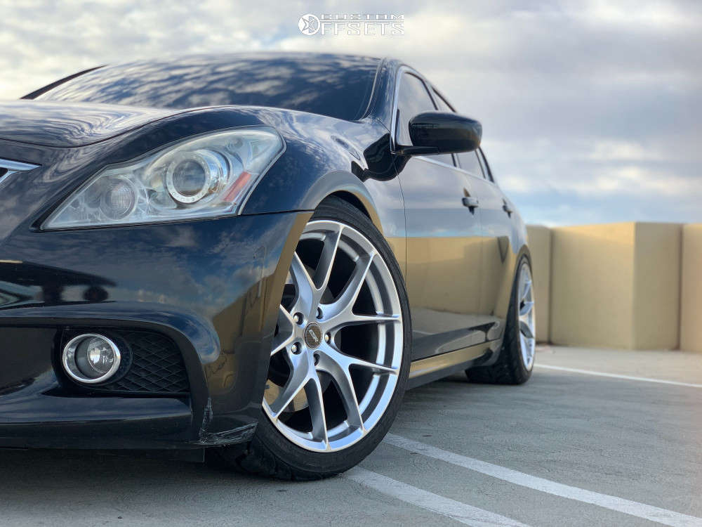 2013 INFINITI G37 with 19x9.5 22 ESR Rf2 and 255/35R19 Federal 595 Rs-rr and Coilovers | Custom ...