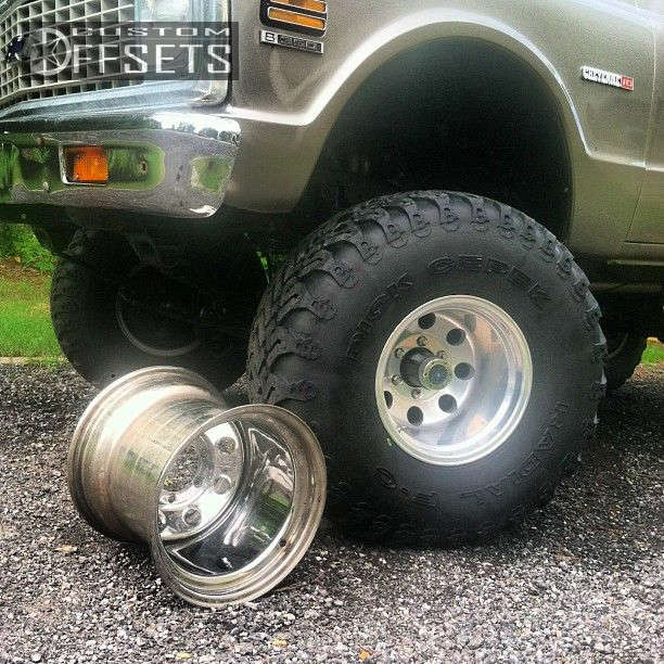 1972 Chevrolet K10 with 15x14 -88.9 Bart Wheels Super Trucker and 37/16 ...